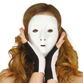 WEISSE HALB-MASKE PVC